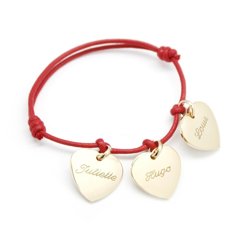 Bracelet Coeur Personnalisé femme à graver - Petits Trésors